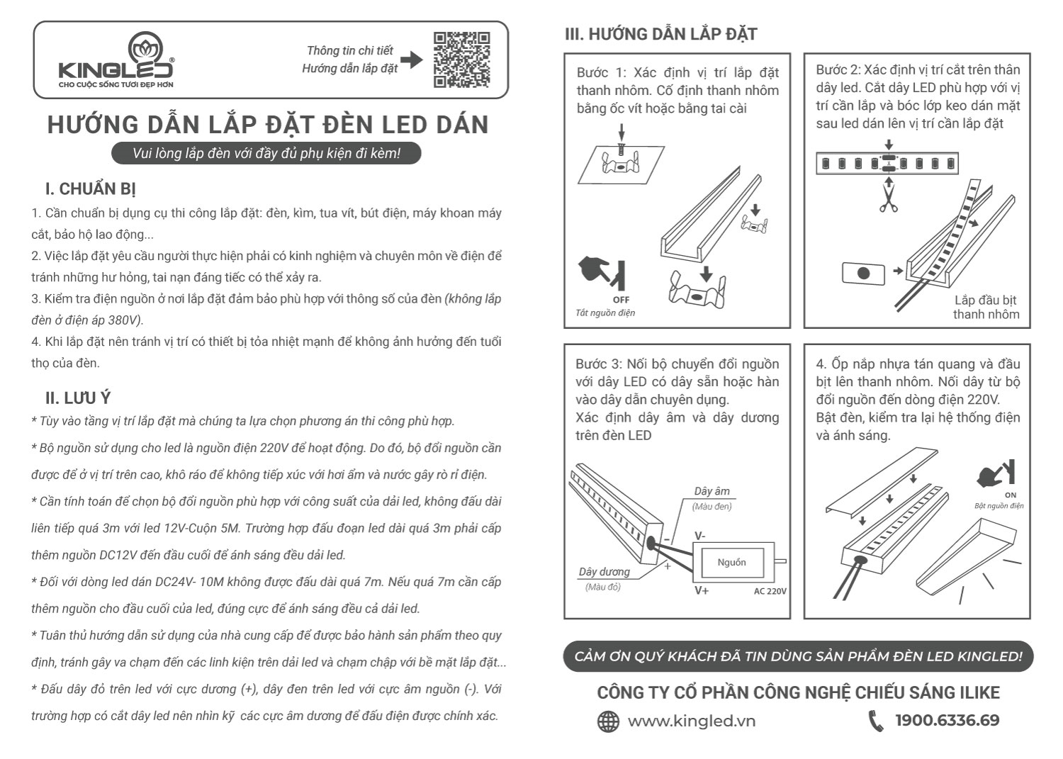 Đèn led dán DC